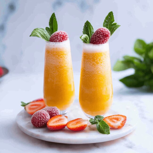 Quick & Bubbly Non-Alcoholic Peach Bellini Mocktail Recipe - Good ...