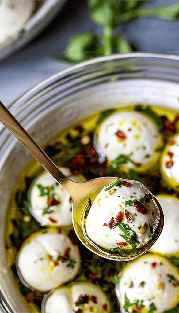 Quick & Creamy Olive Oil Marinated Mozzarella Balls Recipe - Good ...